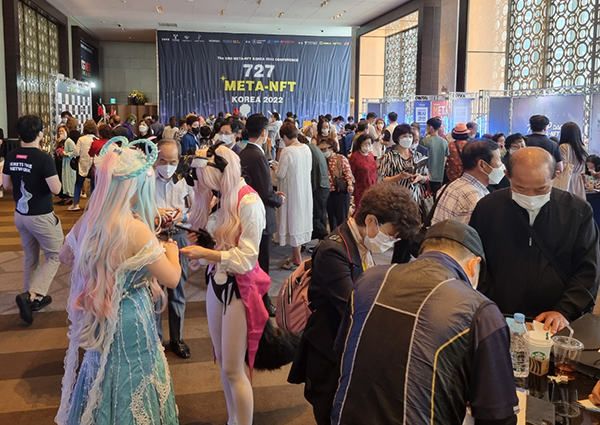 제2회 ‘727 META-NFT KOREA 2022’ 이터널를 비롯한 30개 체험부스에 참가자가 몰려